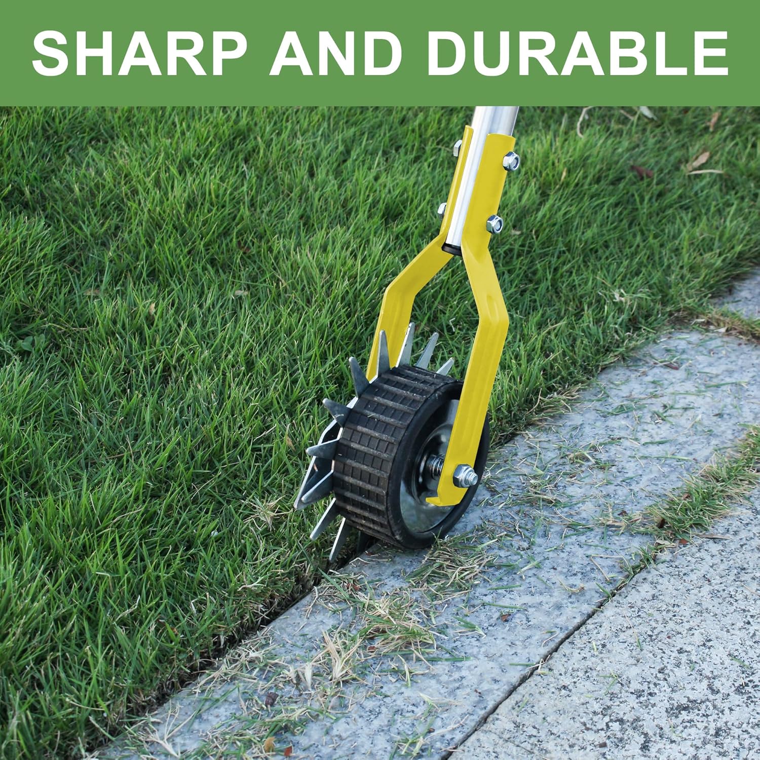 Wheel Rotary Edger Rotary Shear Sidewalk Manual Lawn Edger Strong 3 Sections Stainless Steel